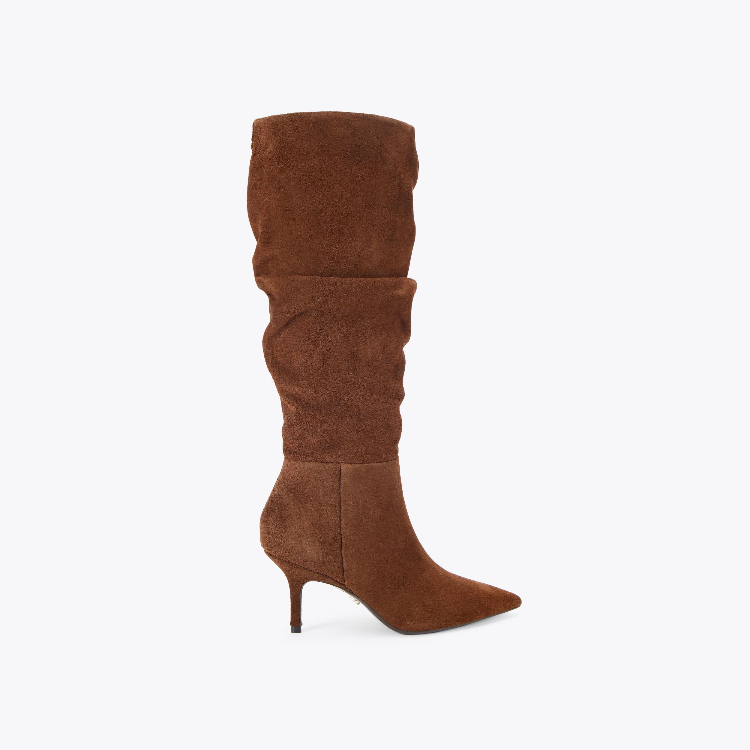 SPIRIT SLOUCH BOOT Brown Suede Slouchy Boot by CARVELA