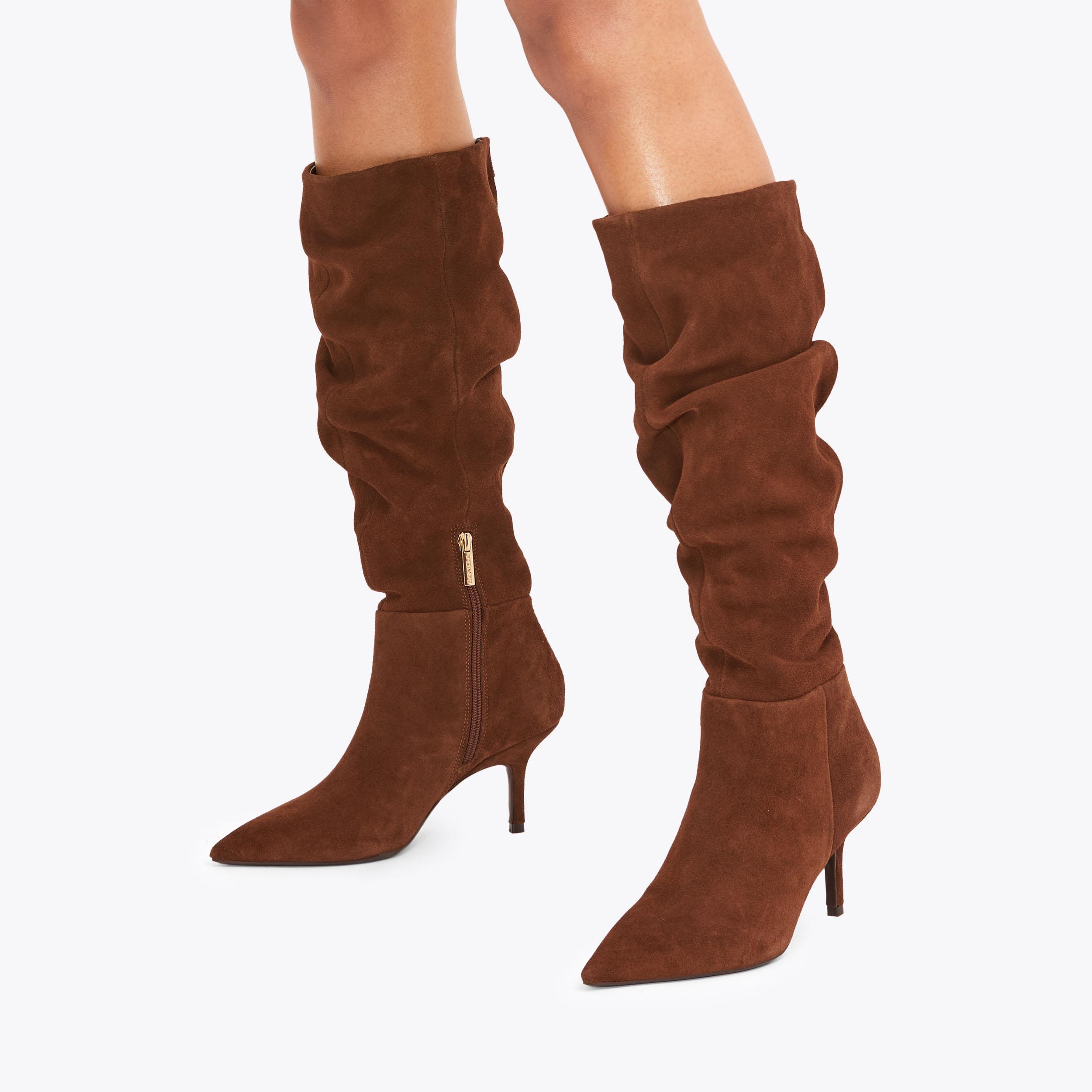 SPIRIT SLOUCH BOOT Brown Suede Slouchy Boot by CARVELA