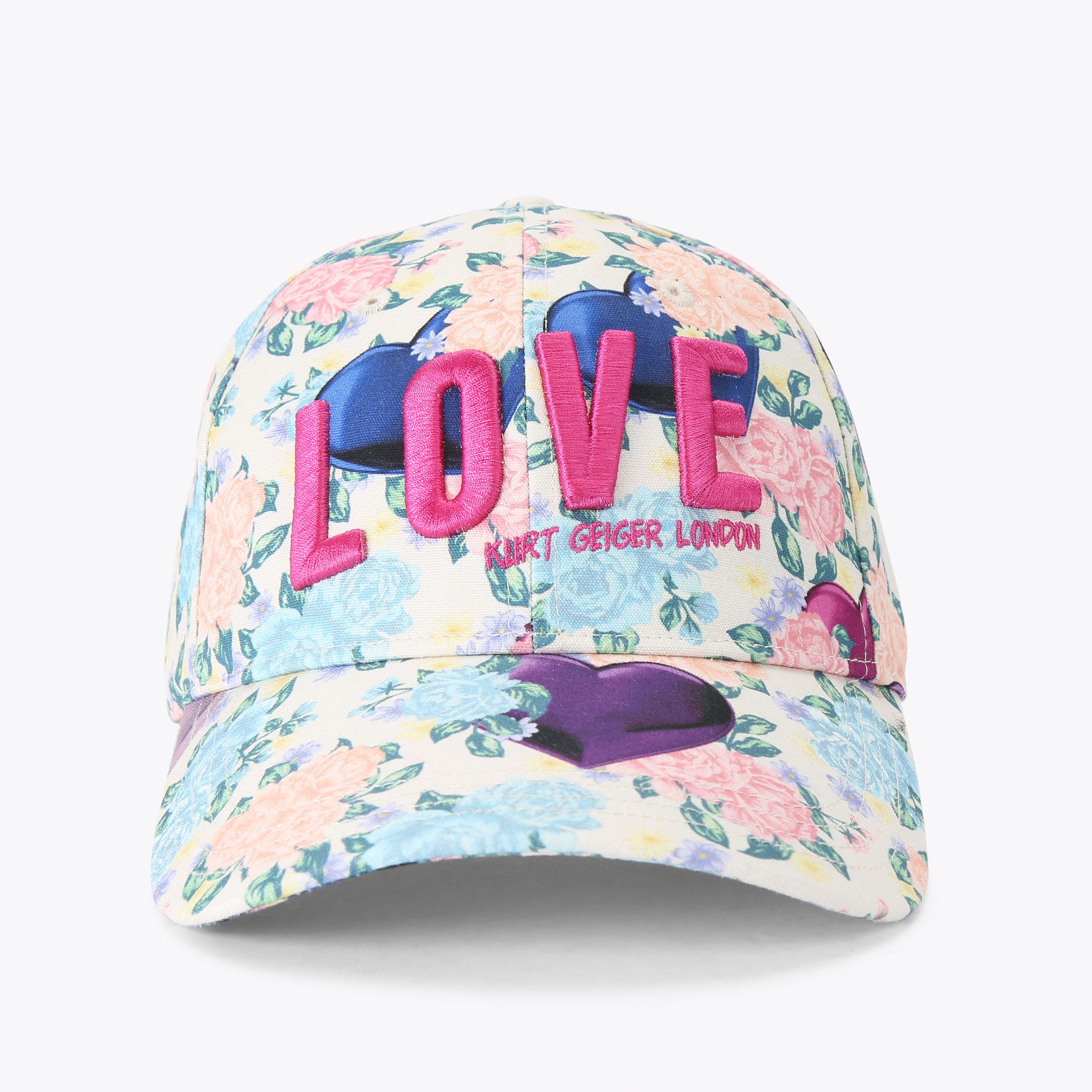 LOVE CAP Flower Printed Cap by KURT GEIGER LONDON