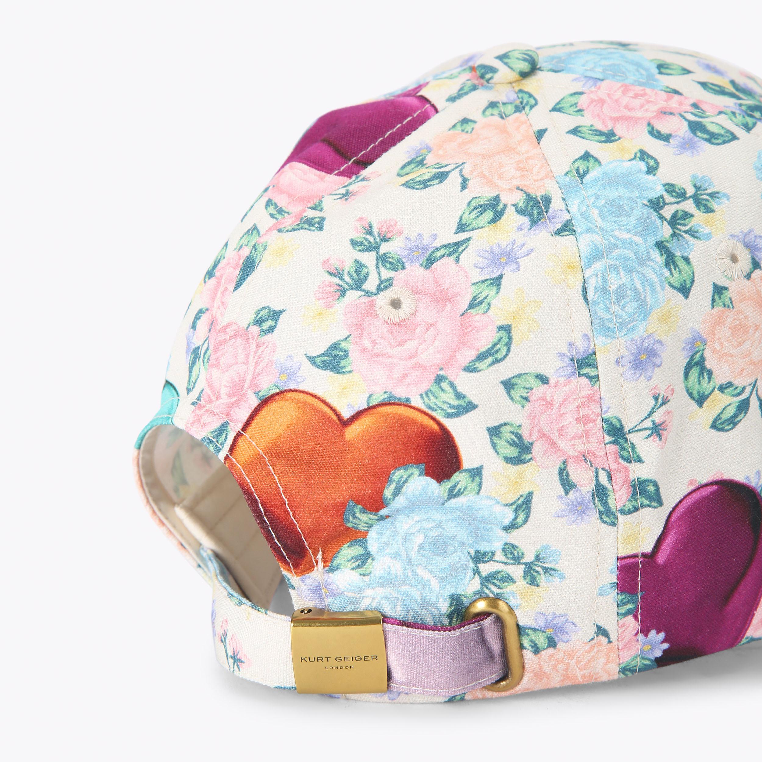 LOVE CAP Flower Printed Cap by KURT GEIGER LONDON