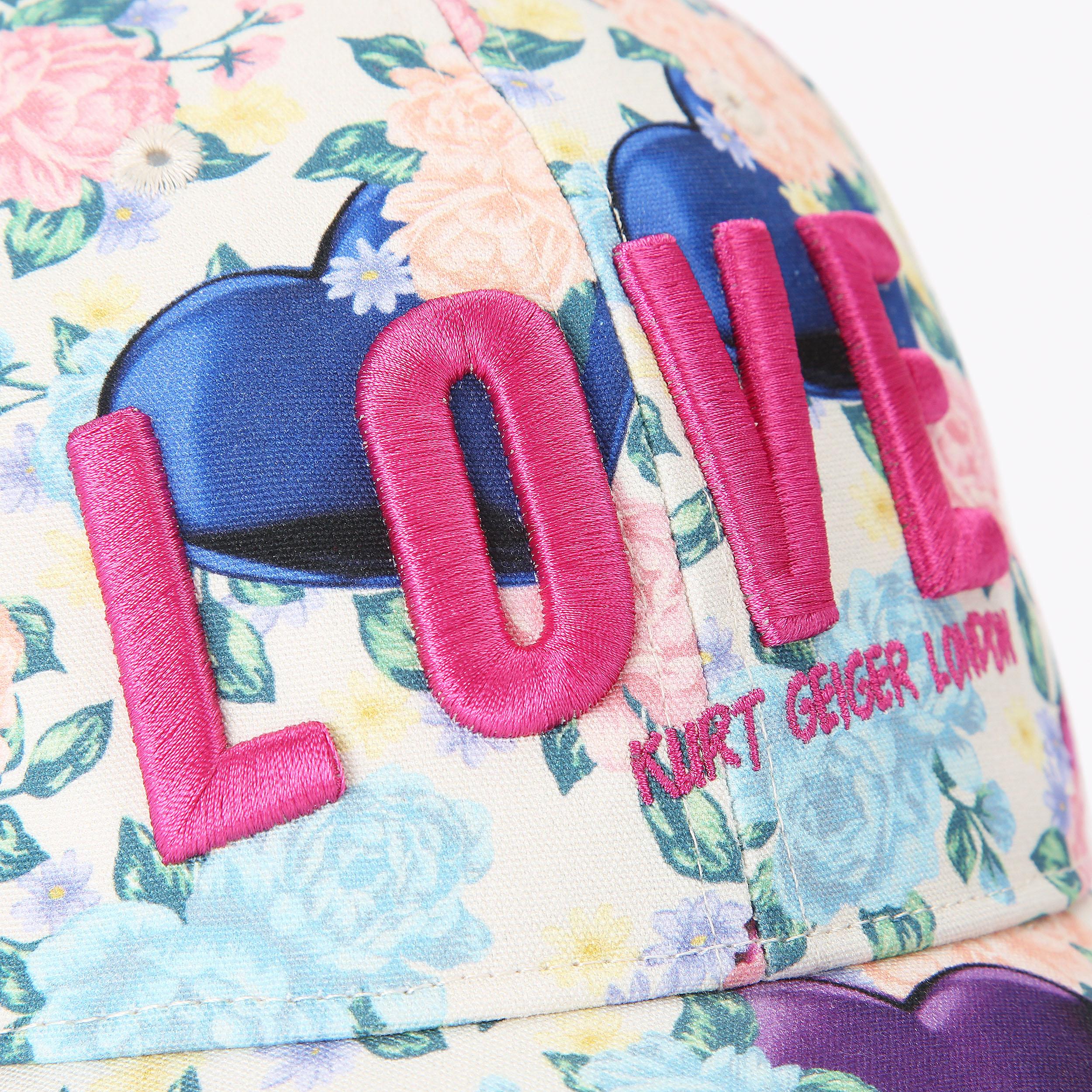 LOVE CAP Flower Printed Cap by KURT GEIGER LONDON