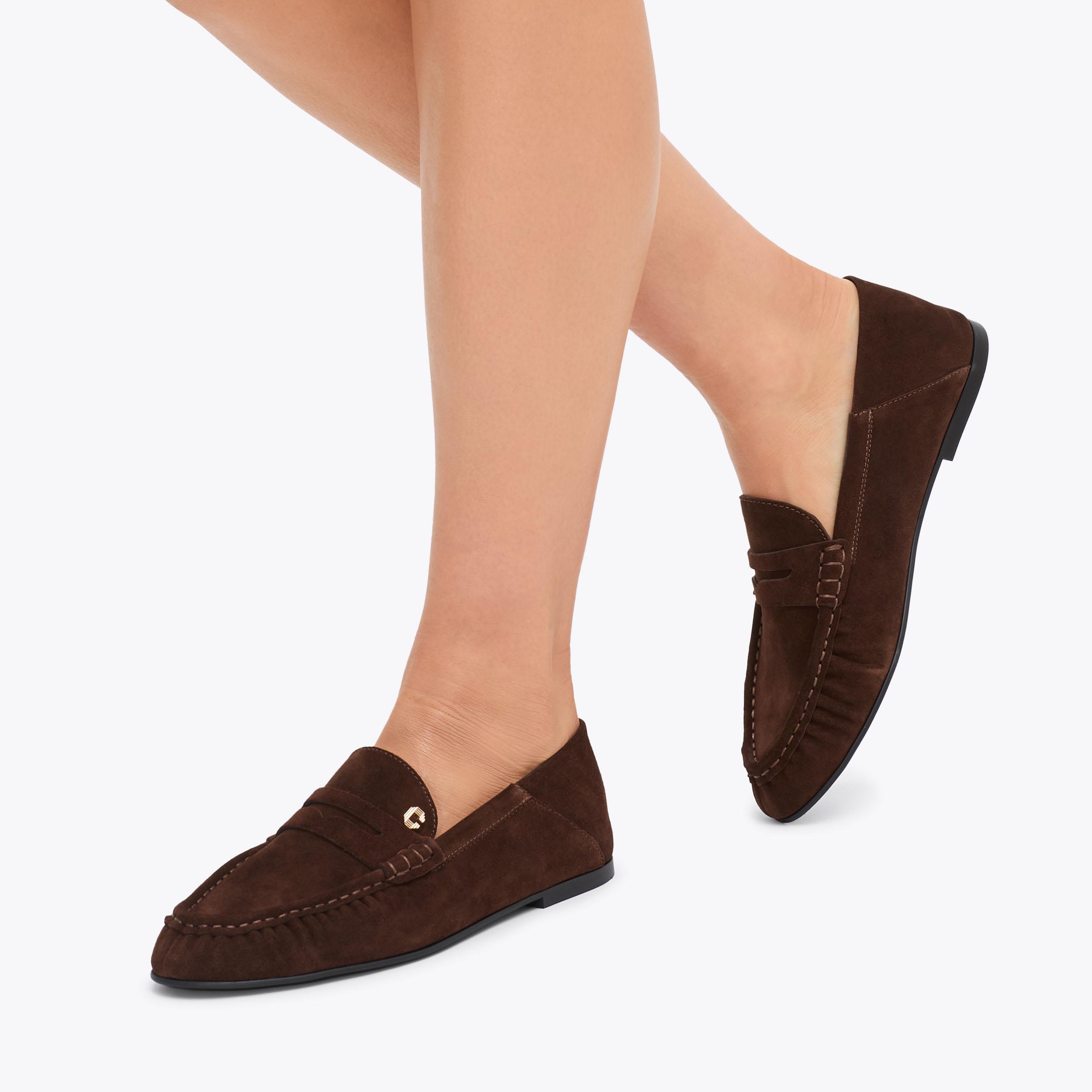 MARIGOLD LOAFER Brown Suede Loafer by CARVELA