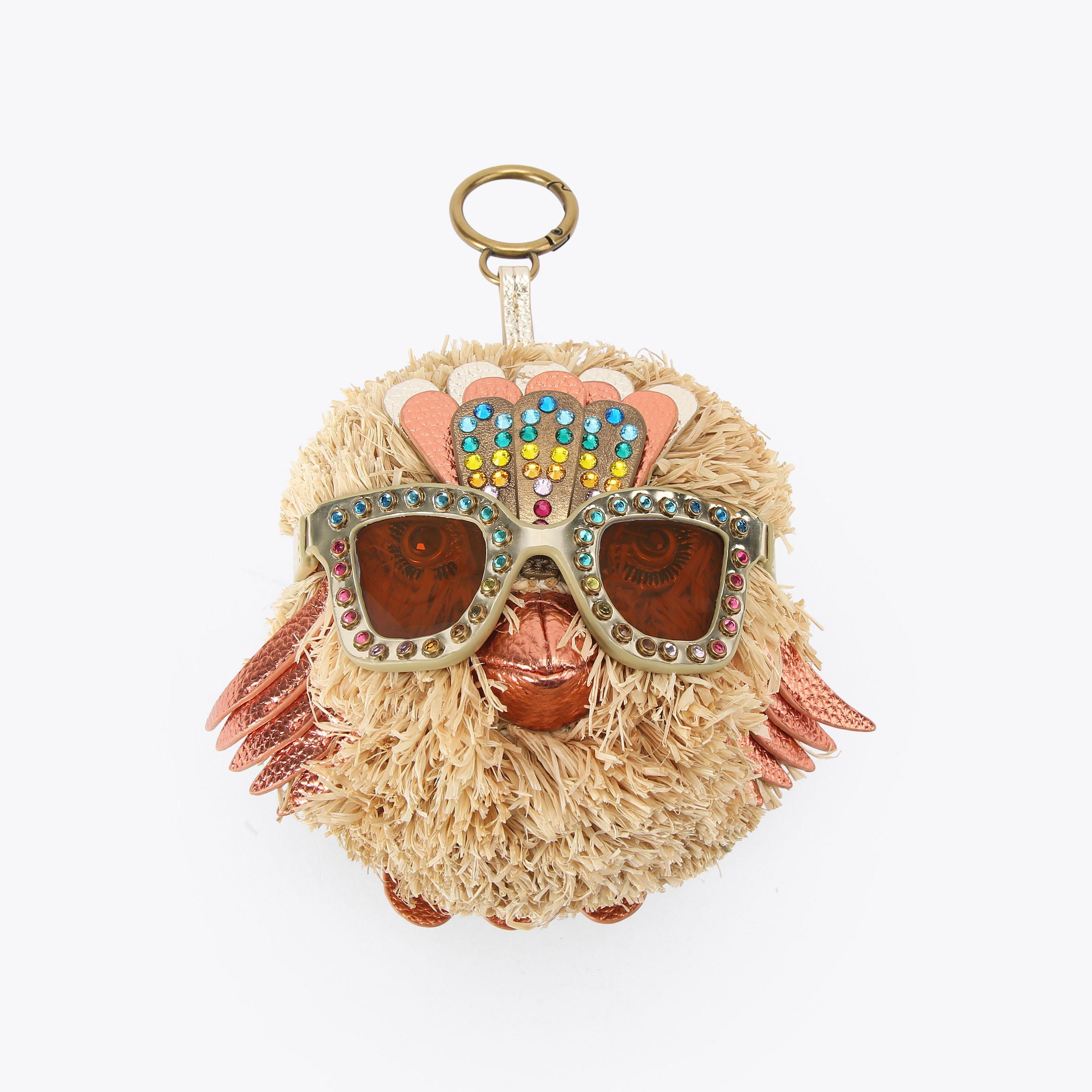 Pom Pom Eagle Sunglasses Charm - beige