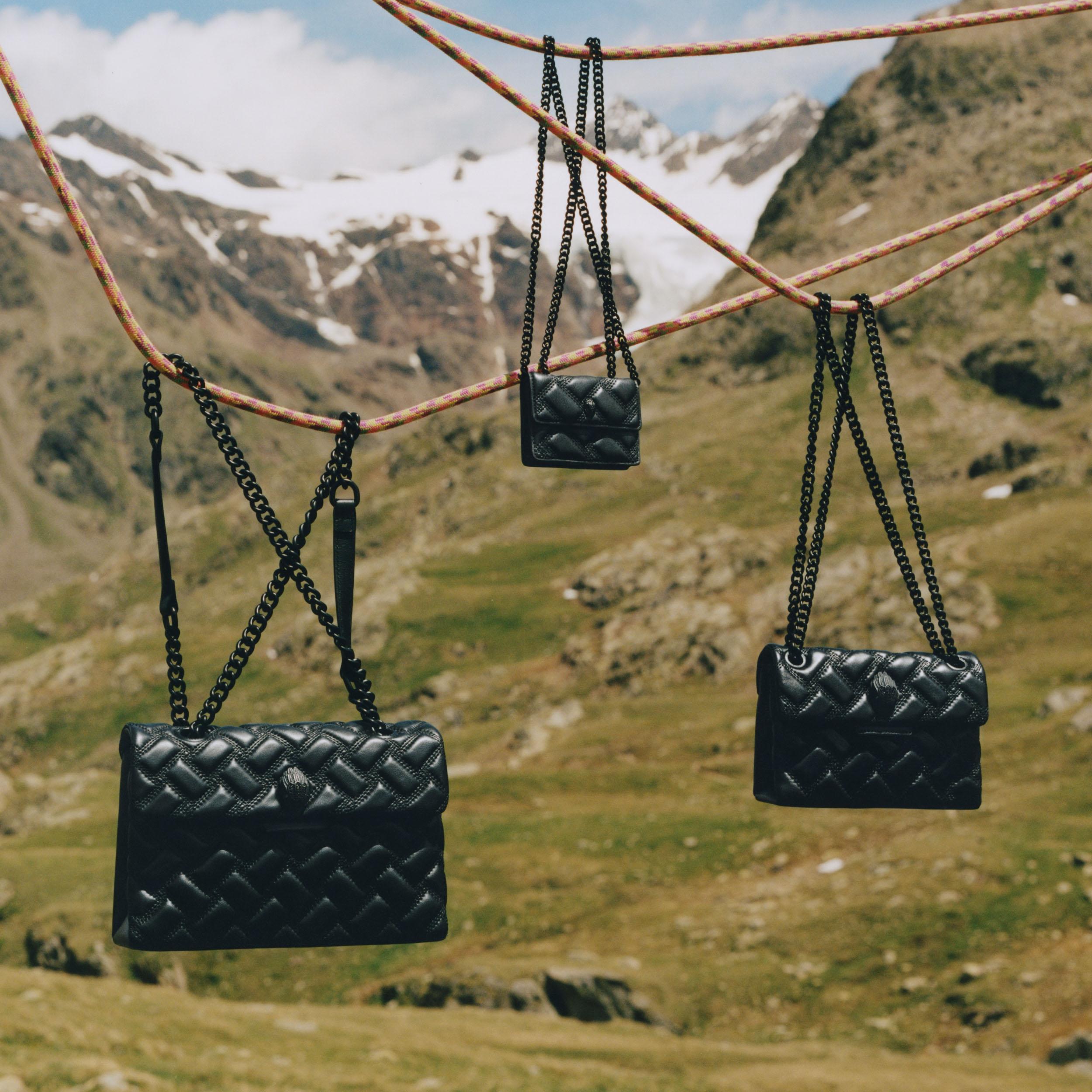 MINI KENSINGTON DRENCH Black Quilted Leather Mini Purse by KURT GEIGER ...