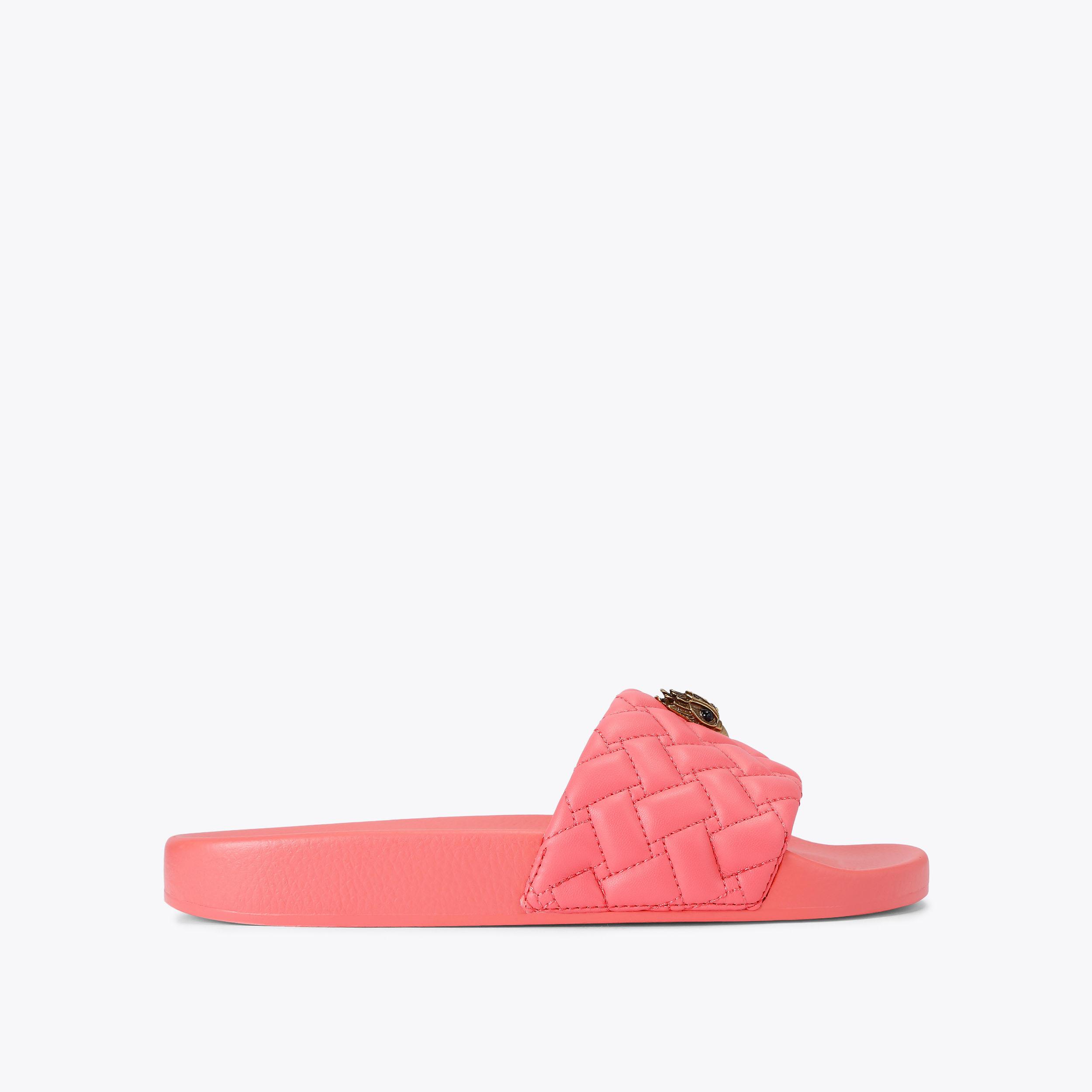 MEENA EAGLE Salmon Textile Slider Sandal by KURT GEIGER LONDON