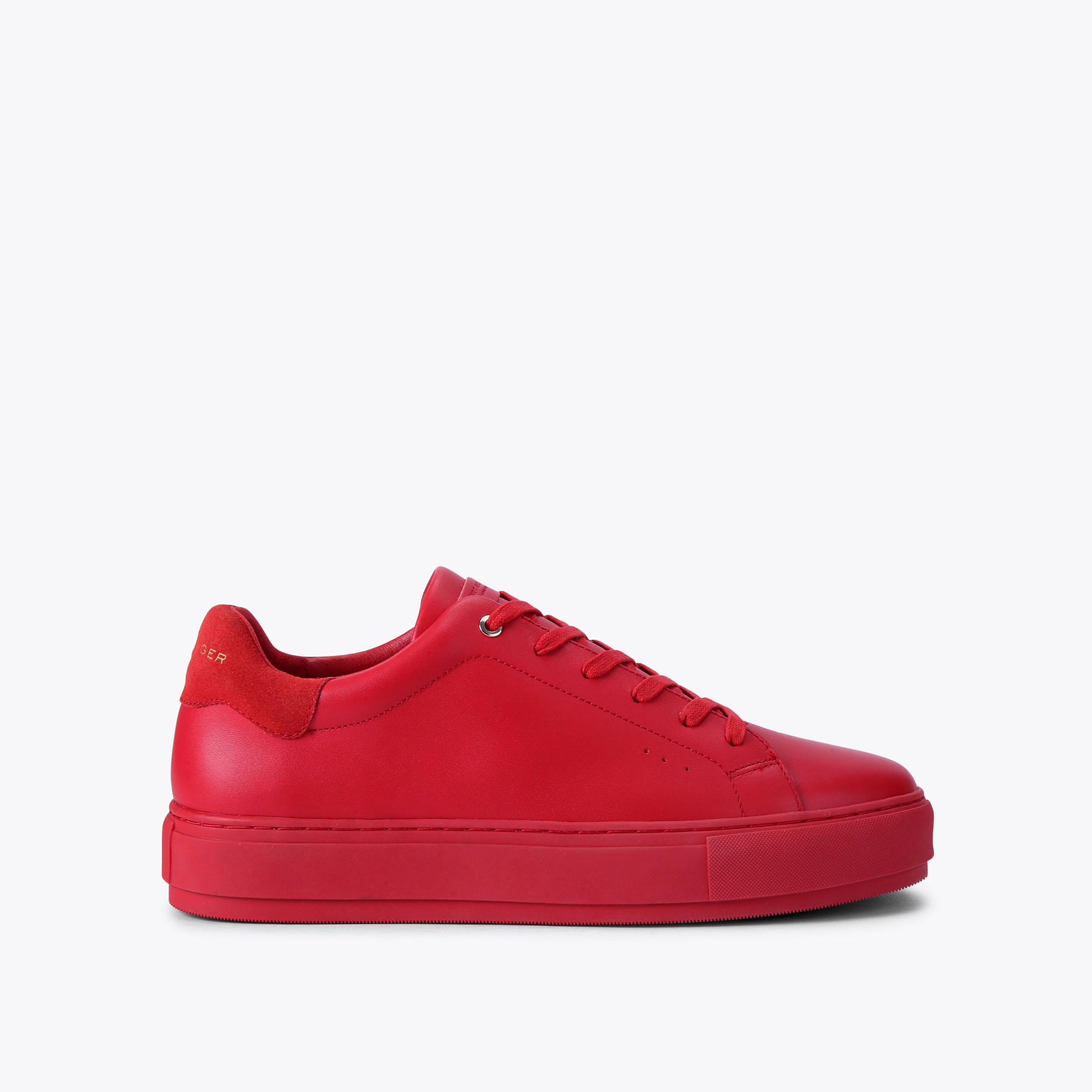 LANEY MENS Red Lace Up Sneaker by KURT GEIGER LONDON
