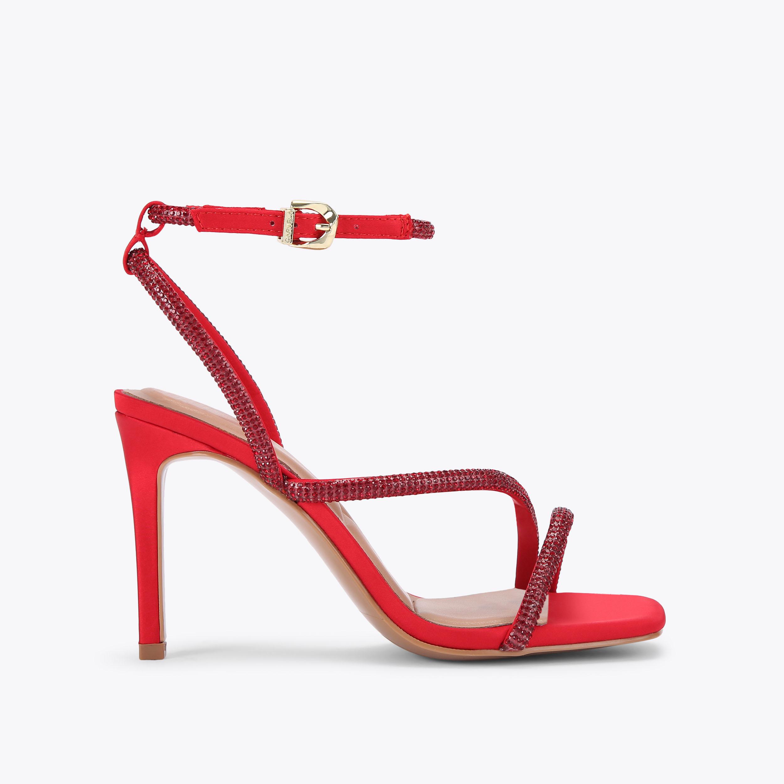 PAPARAZZI Brown Satin Heel by CARVELA