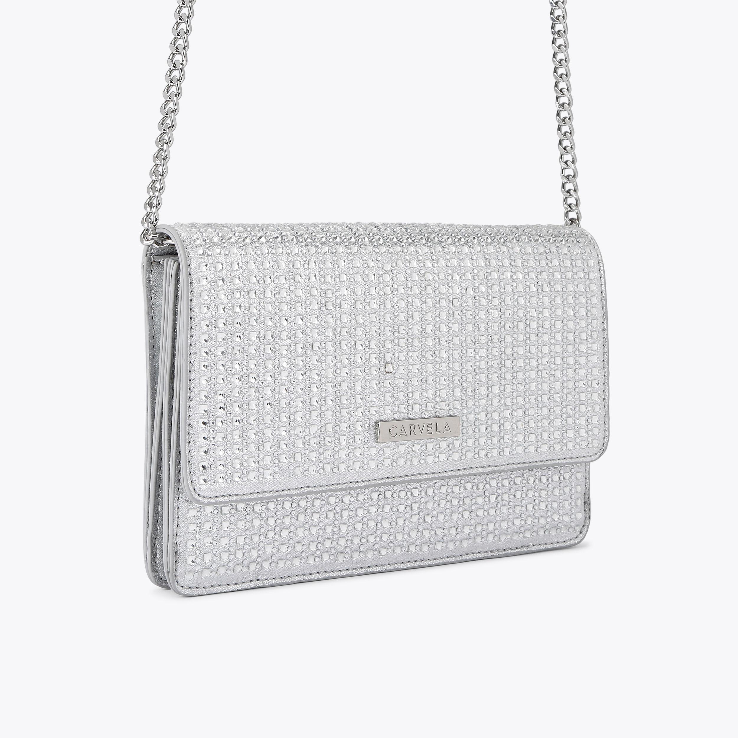 KIANNI CLUTCH Silver Kianni Clutch by CARVELA