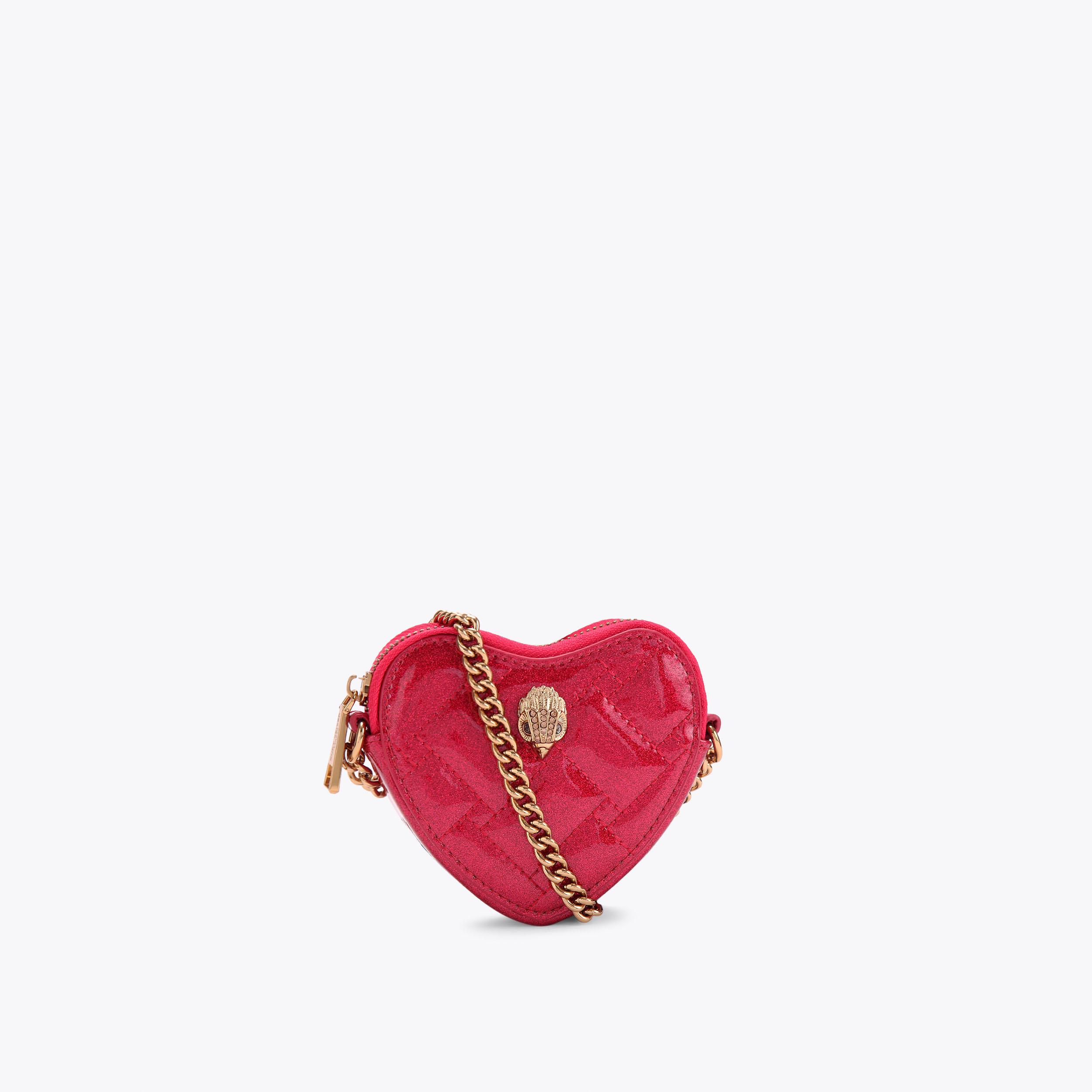 MICRO HEART CROSSBODY Red Shiny Vinyl Cross Body Purse by KURT GEIGER ...