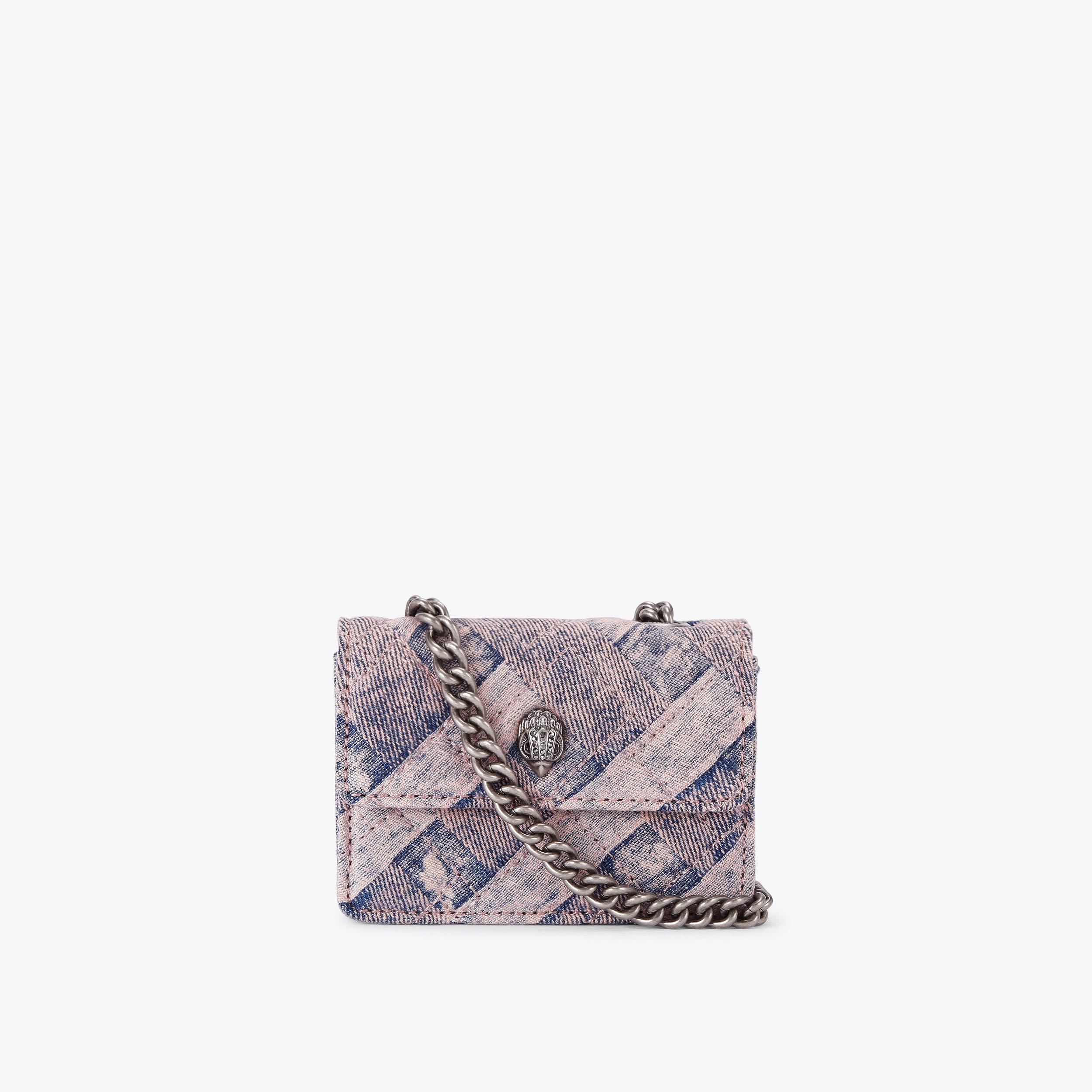 MICRO KENSINGTON Pink Denim Mini Bag by KURT GEIGER LONDON