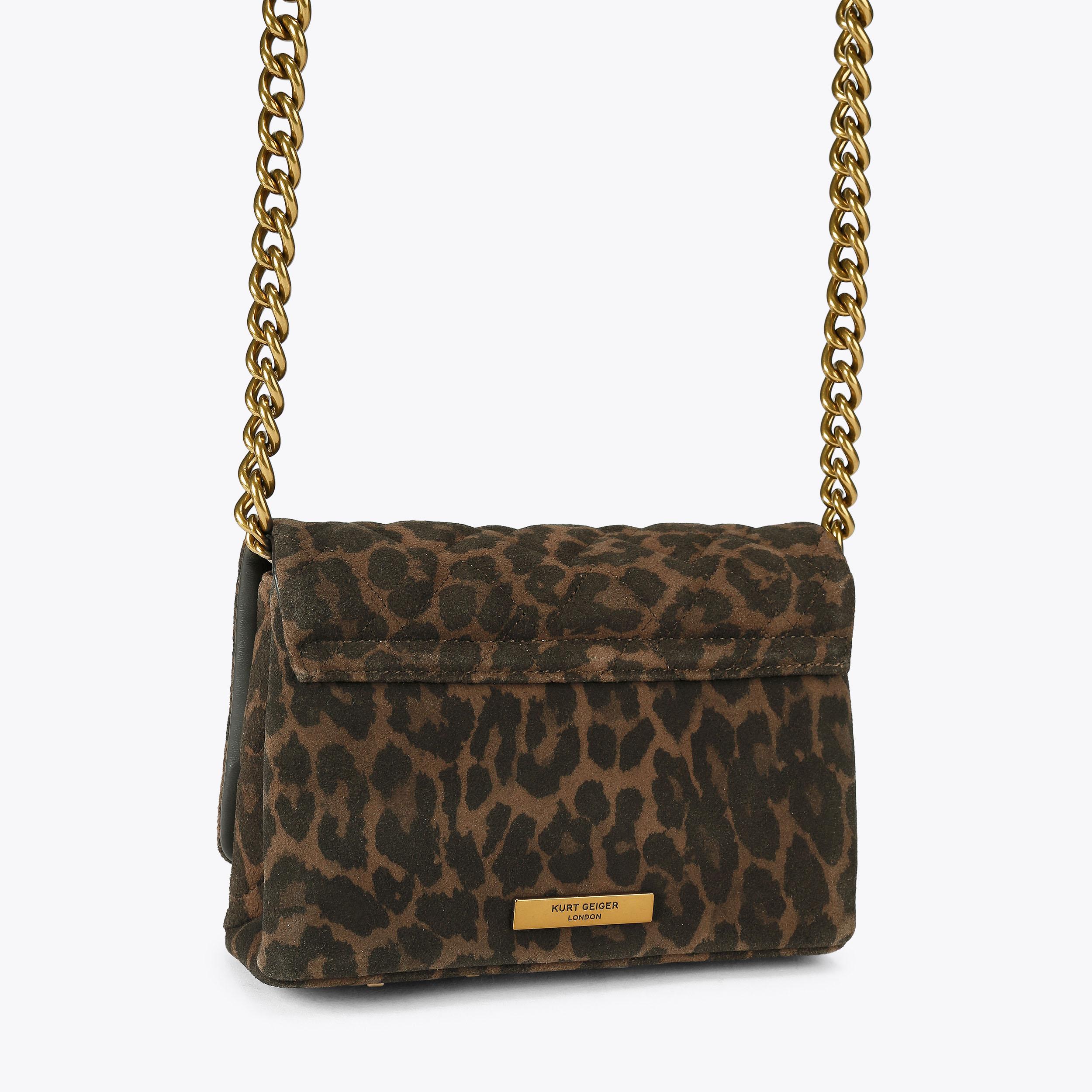 MINI KENSINGTON KURT Leopard Print Cross Body Bag by KURT GEIGER LONDON