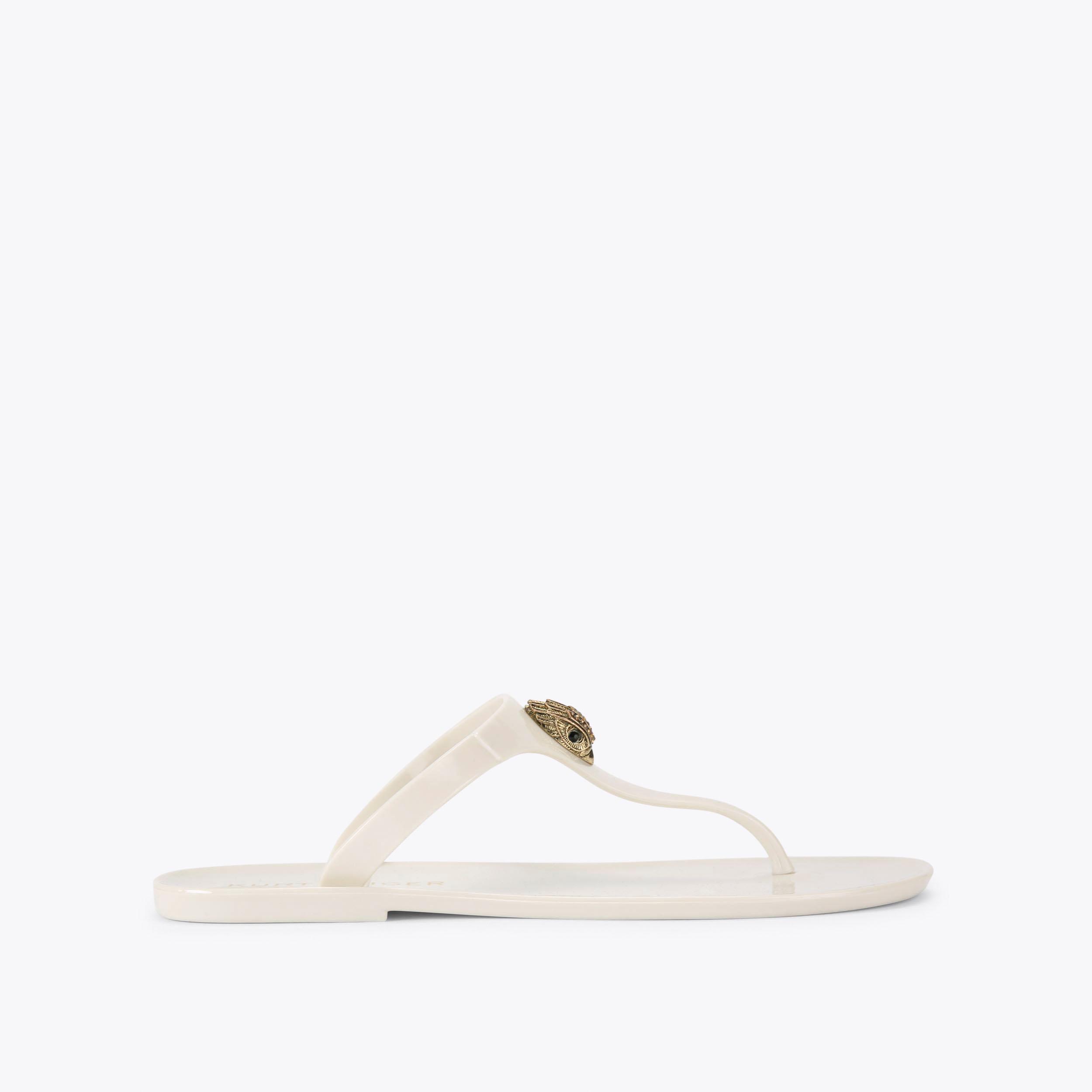 MADDISON T-BAR Bone Slip On Sandal by KURT GEIGER LONDON
