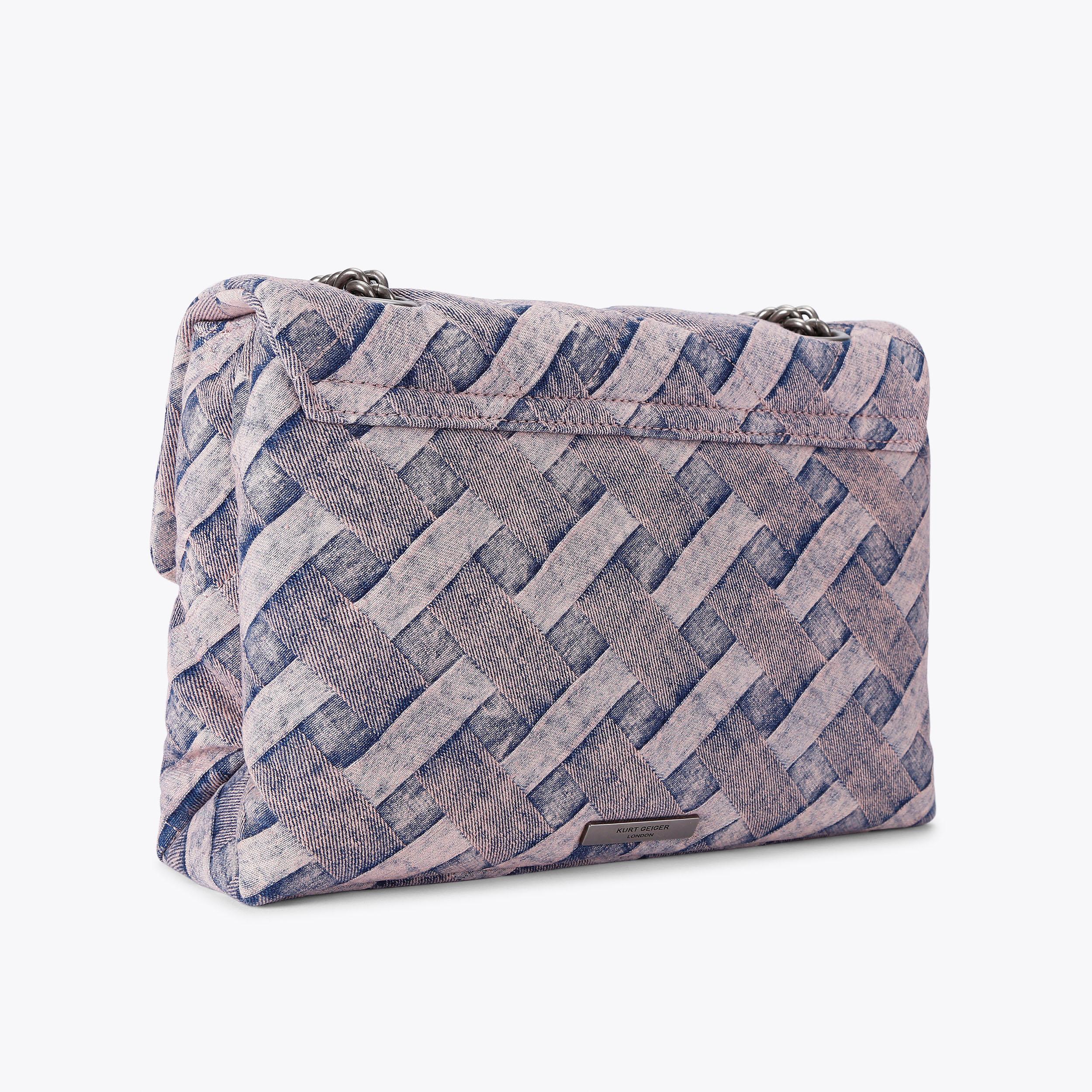 LARGE KENSINGTON SOFT Pink Bleach Shoulder Purse by KURT GEIGER LONDON