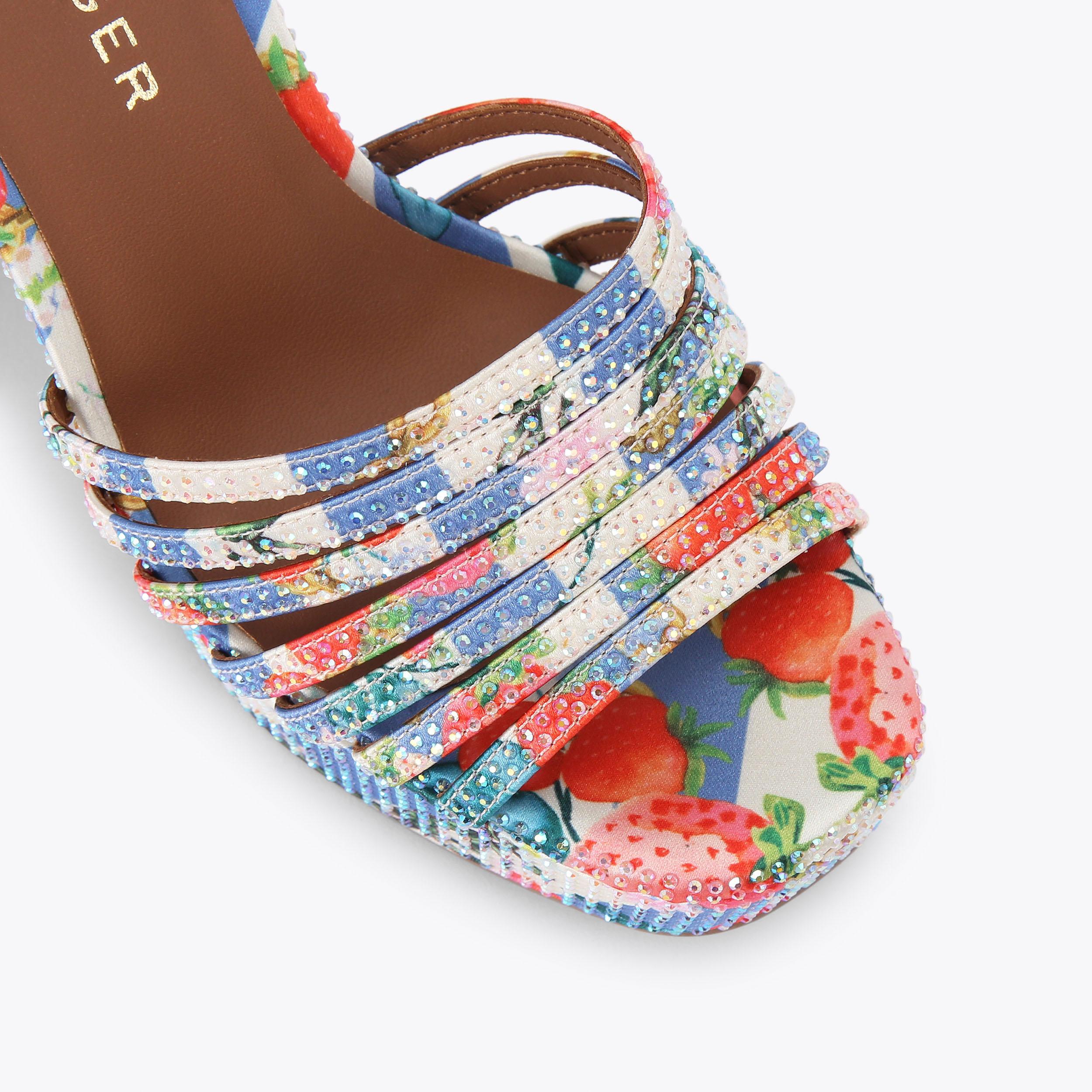 PIERRA ANKLE TIE PLATFORM Strawberry Chain Platform Heels by KURT ...