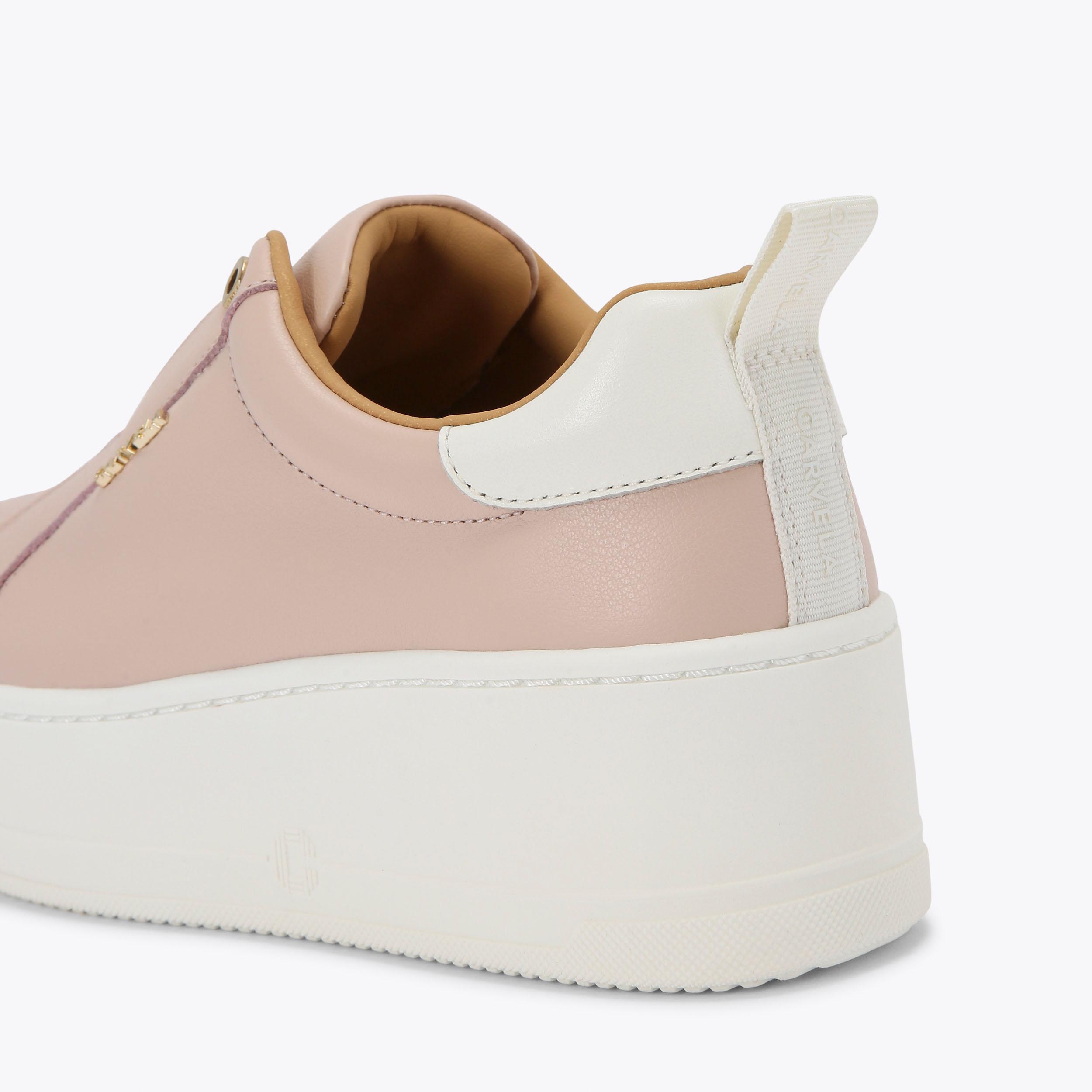 CONNECTED LACELESS Pink Laceless Trainer by CARVELA